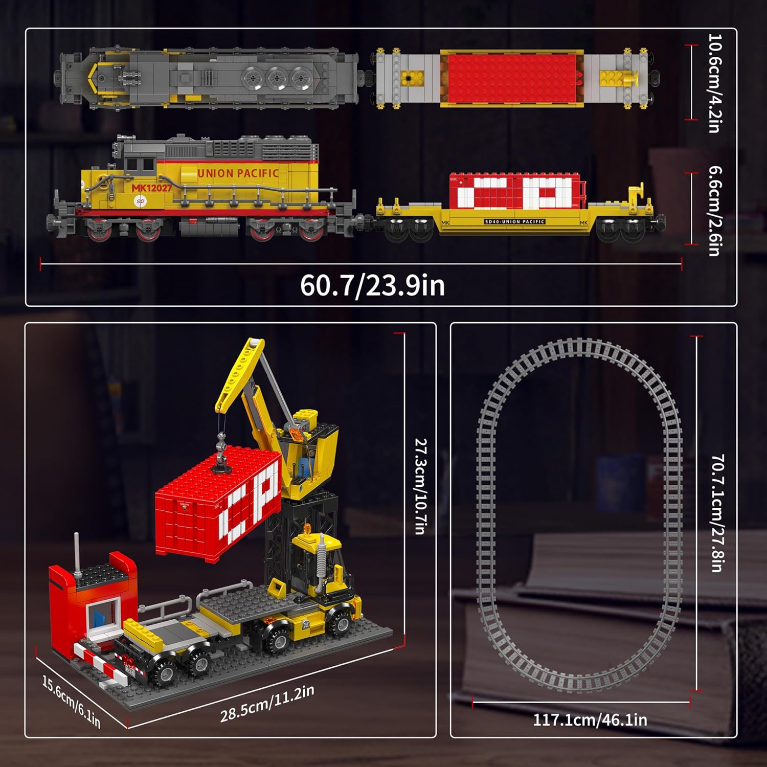 Конструктор Mould King Technic EMD SD40-2 Diesel Locomotive (12027)